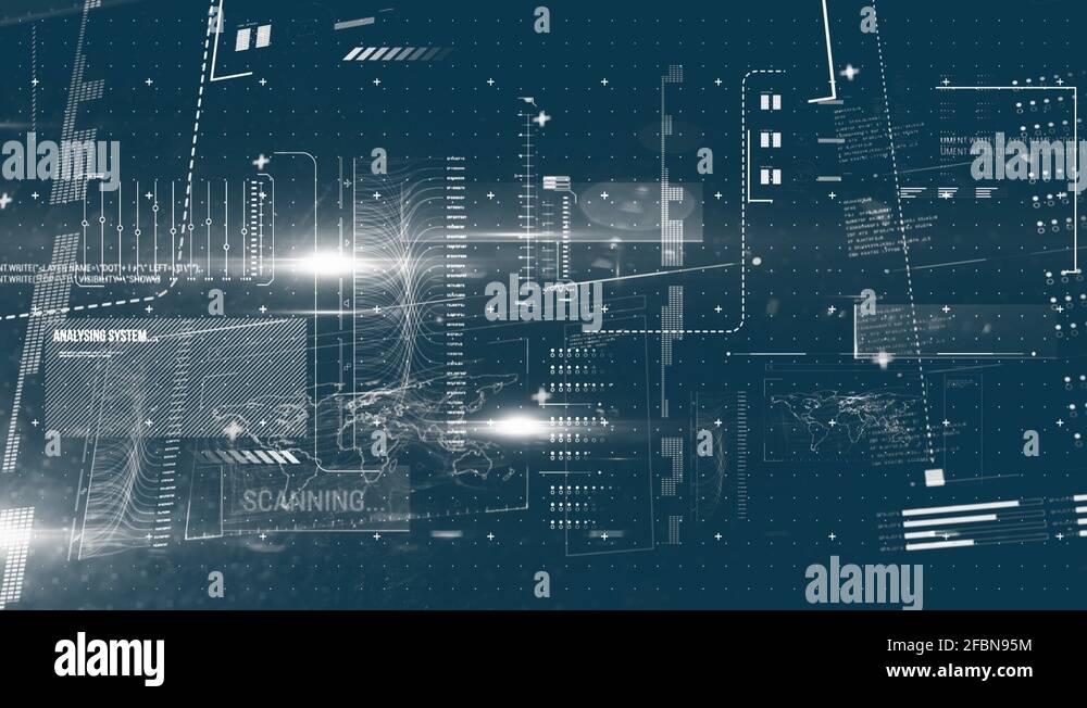 Screen filled with codes and graphs Stock Video Footage - Alamy