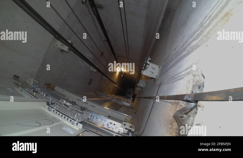 Elevator Shaft in High-Rise Building. Inside View Stock Video Footage ...