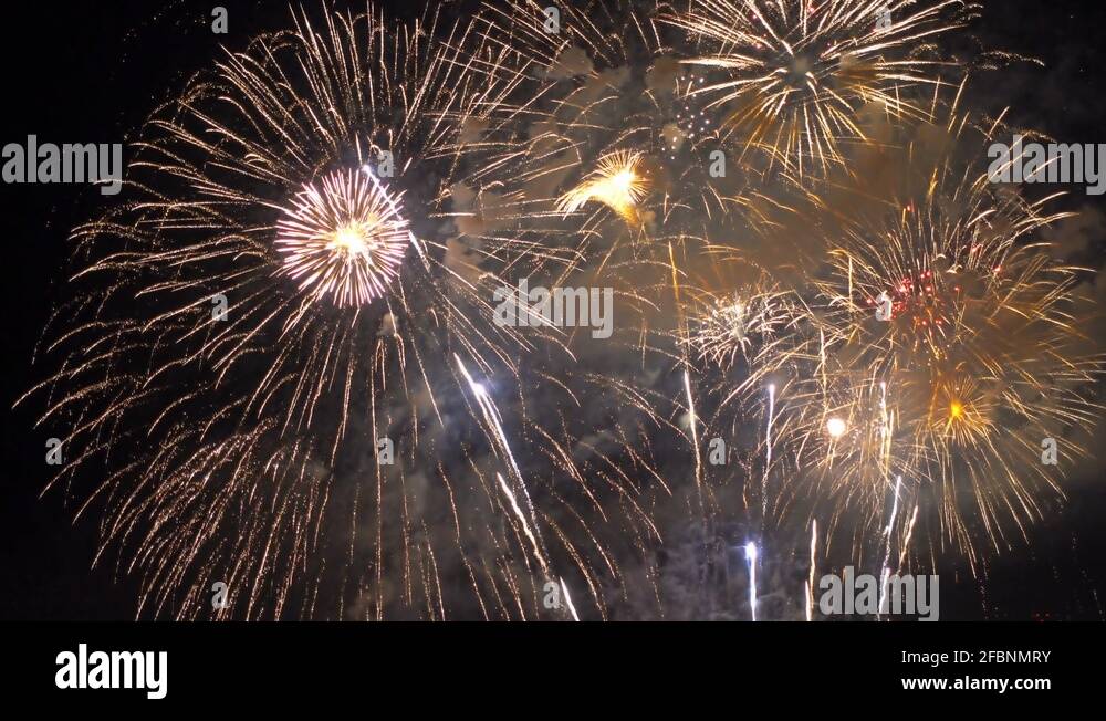 Firework exploding in burst orange Stock Videos & Footage - HD and 4K ...