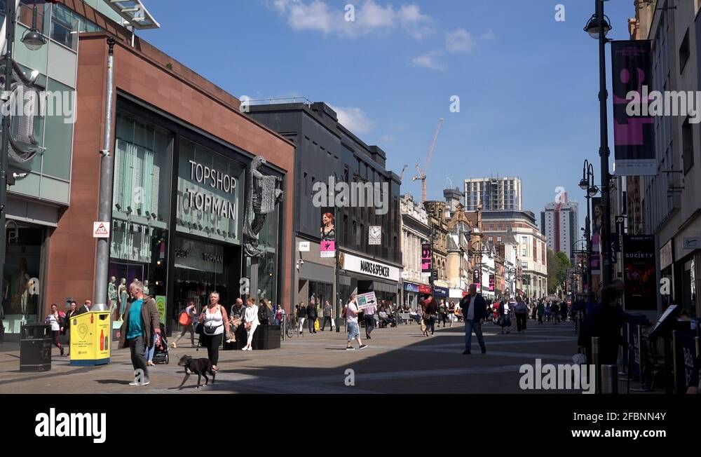 Leeds city centre high street Stock Videos & Footage - HD and 4K Video ...