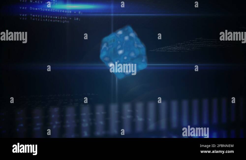 Internet codes and symbols on a cube with binary codes Stock Video ...