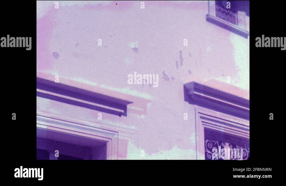 1960s: Exterior of building with chipped stucco Stock Video Footage - Alamy
