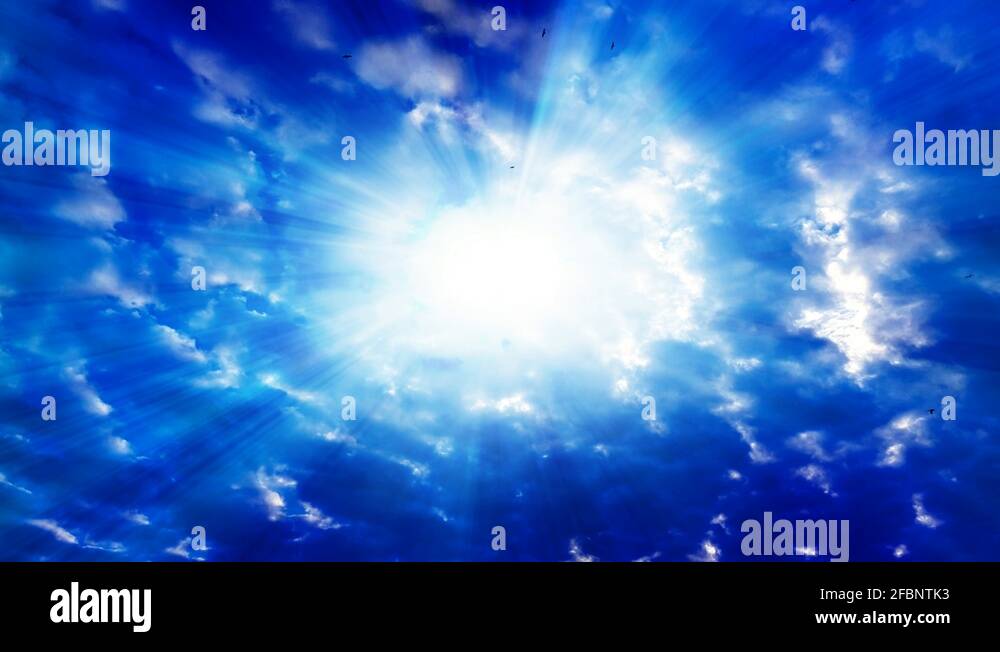 Animation sun in behind blue Stock Videos & Footage - HD and 4K Video ...