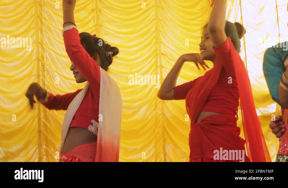 Navadvipa Dham, India, circa 2019 - Indian student girls doing ...