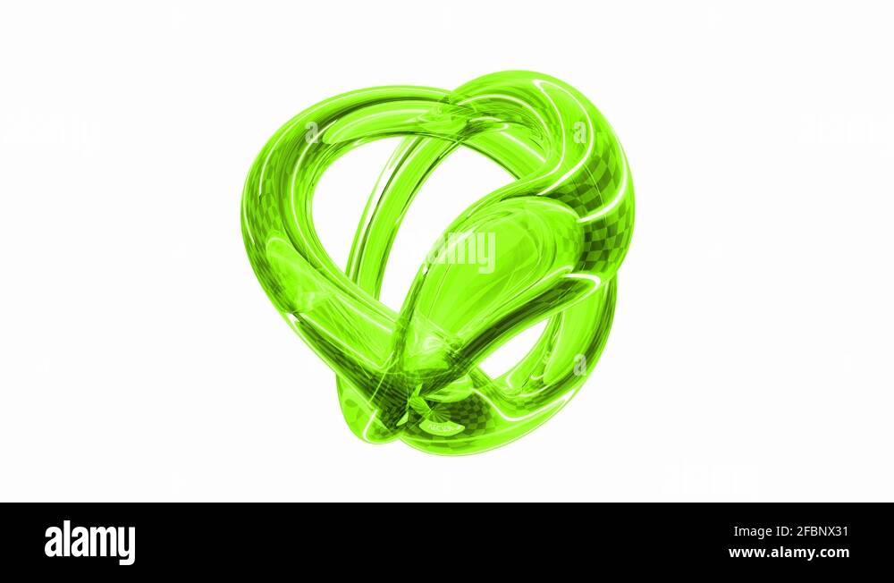 3d abstract object rotating like liquid form. 4k seamless loop ...