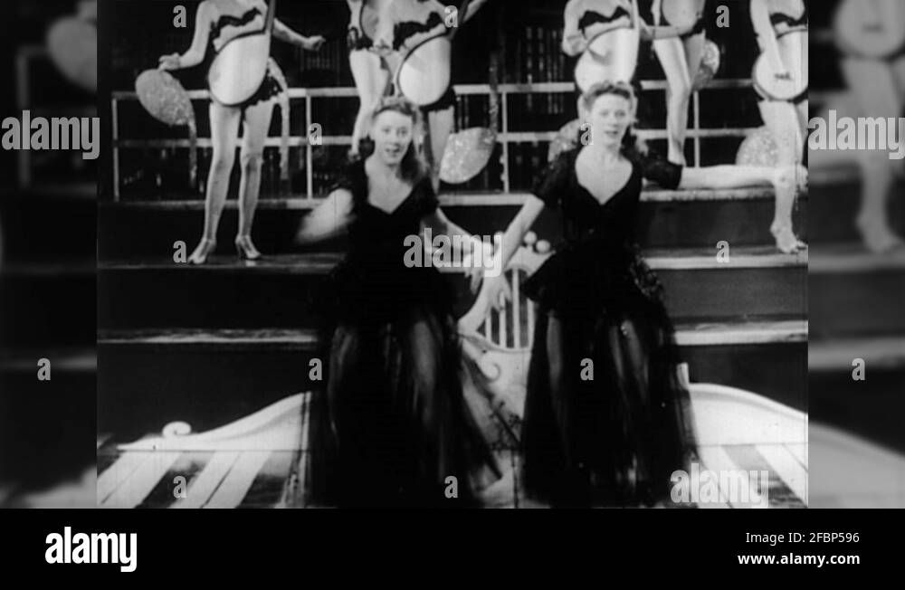 1940s Pretty Girls Women Tap Dance Sing Gymnastics Vintage Film Old ...