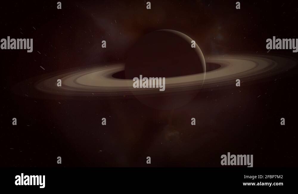 Cinematic Saturn Animation in Space - V3 Stock Video Footage - Alamy