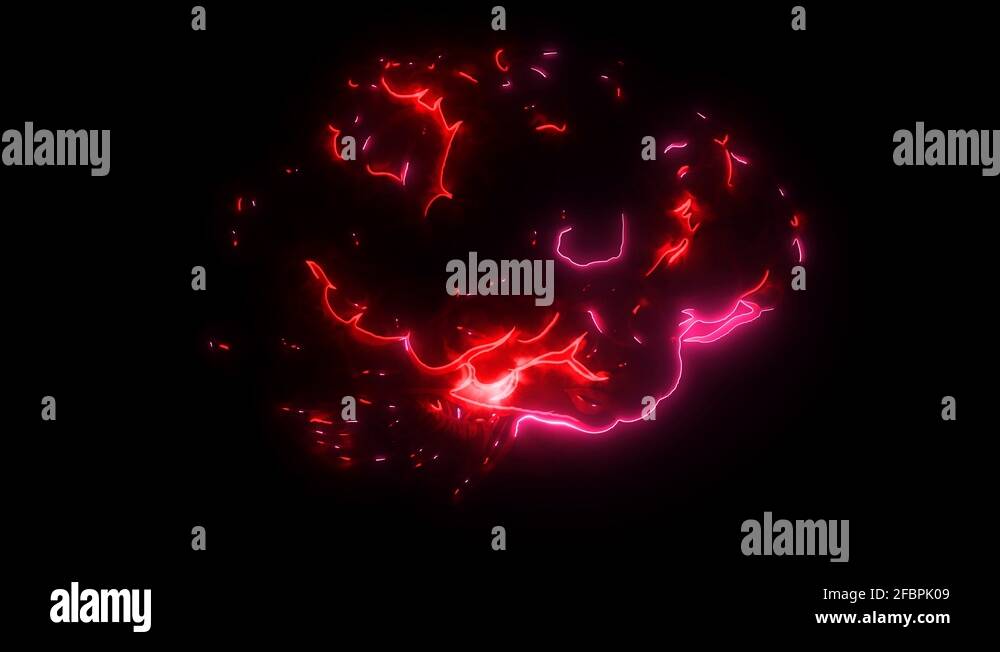 human brain laser animation video Stock Video Footage - Alamy