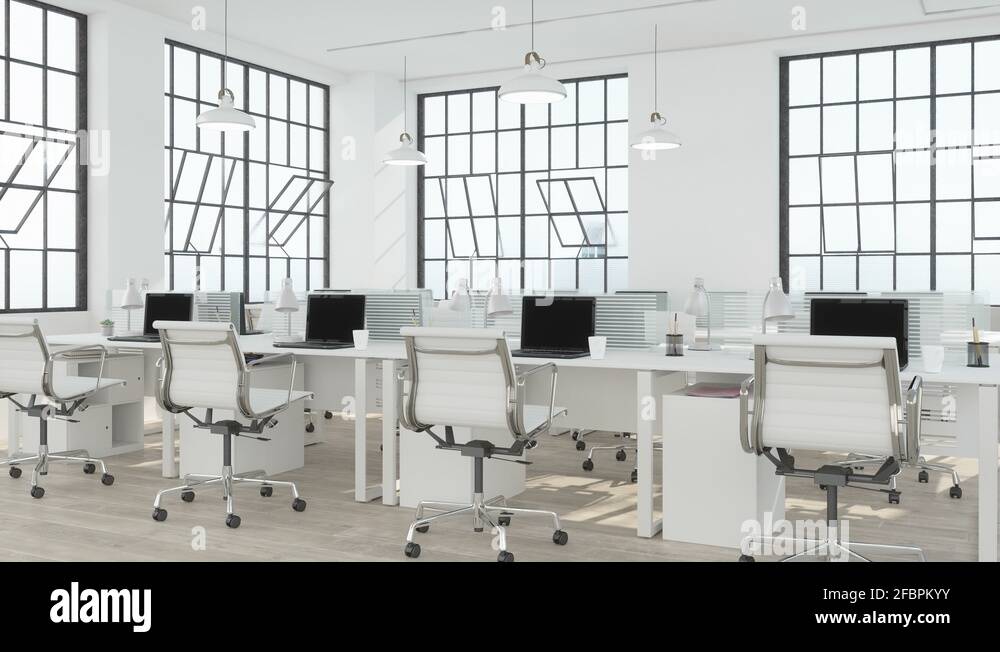 Modern Office Interior with green screen Stock Video Footage - Alamy