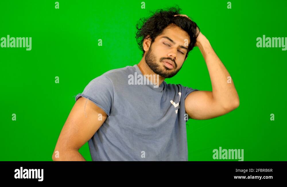 indian male model with green screen / green background Stock Video ...