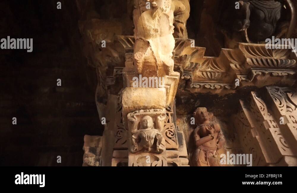entrance door in one of Khajuraho temples showing "Toran Dwar" carvings ...
