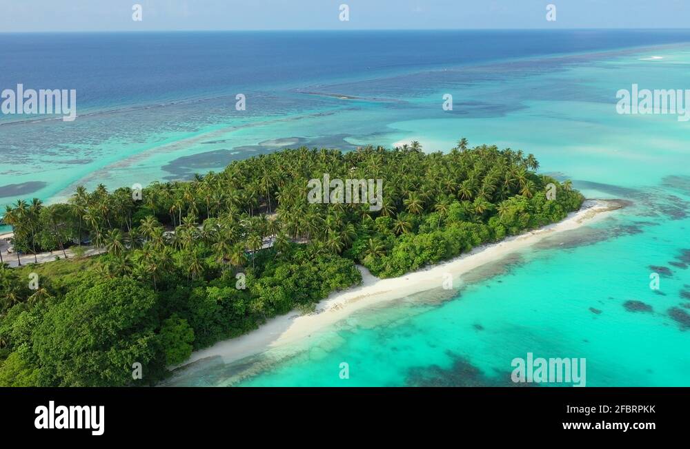 Beautiful Water And Beaches On The Island Of Barbados, aerial drone ...