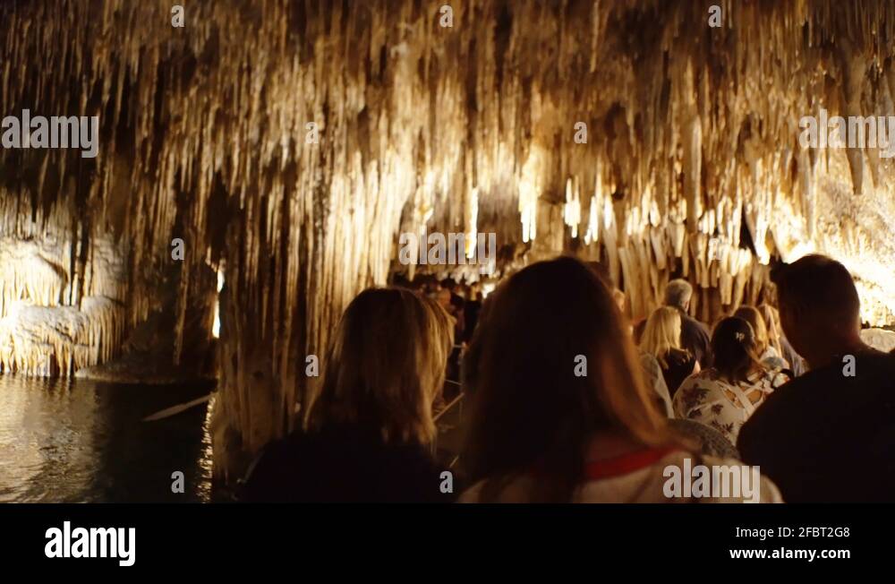Beautiful Drop cave in Spain, Tourist Attraction, People taking Photos ...
