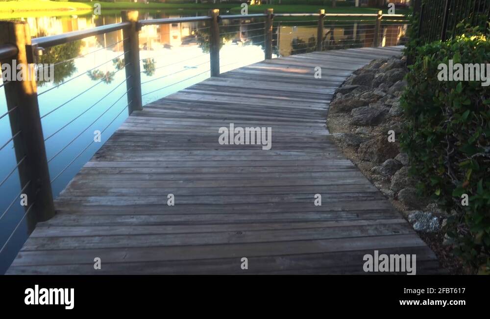 Plank wood wooden walk walkway sidewalk Stock Videos & Footage - HD and ...