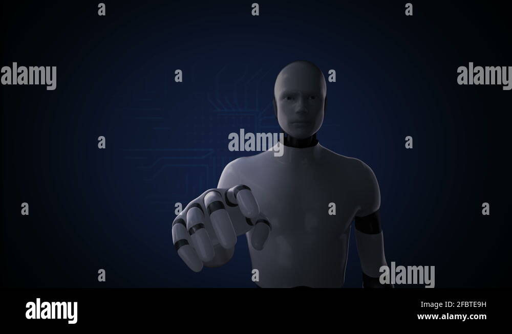 Robot, cyborg touching space science, astronaut, ship, planet, 4k ...
