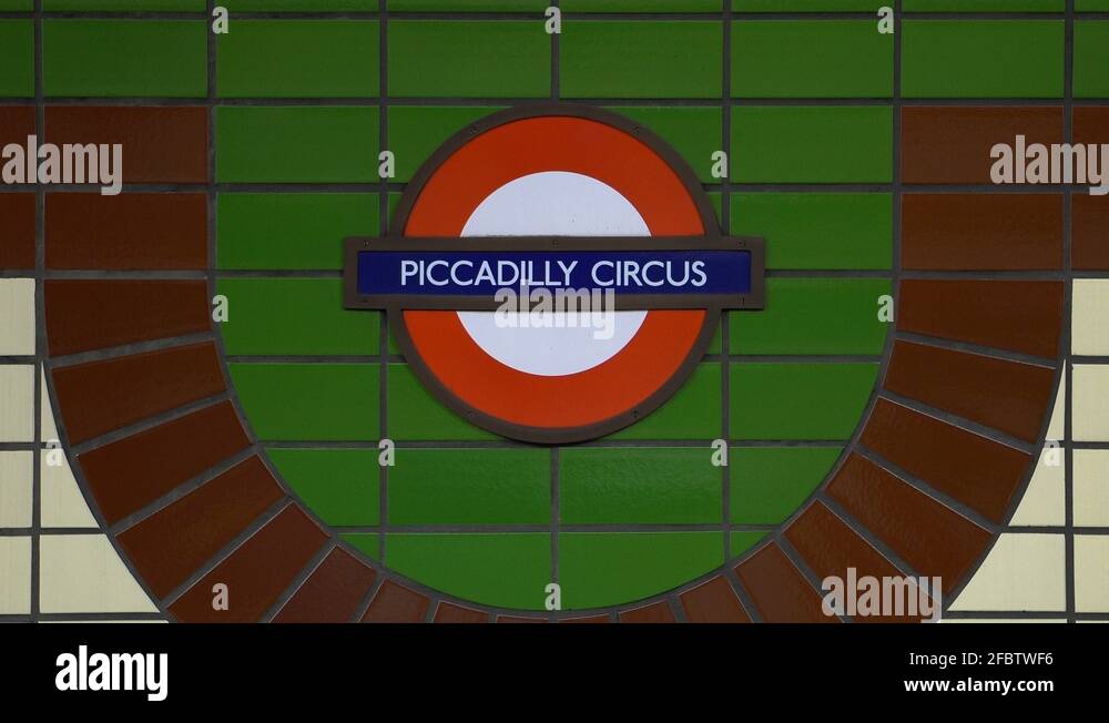 Piccadilly Circus Tube Station Sign in London, UK Stock Video Footage ...