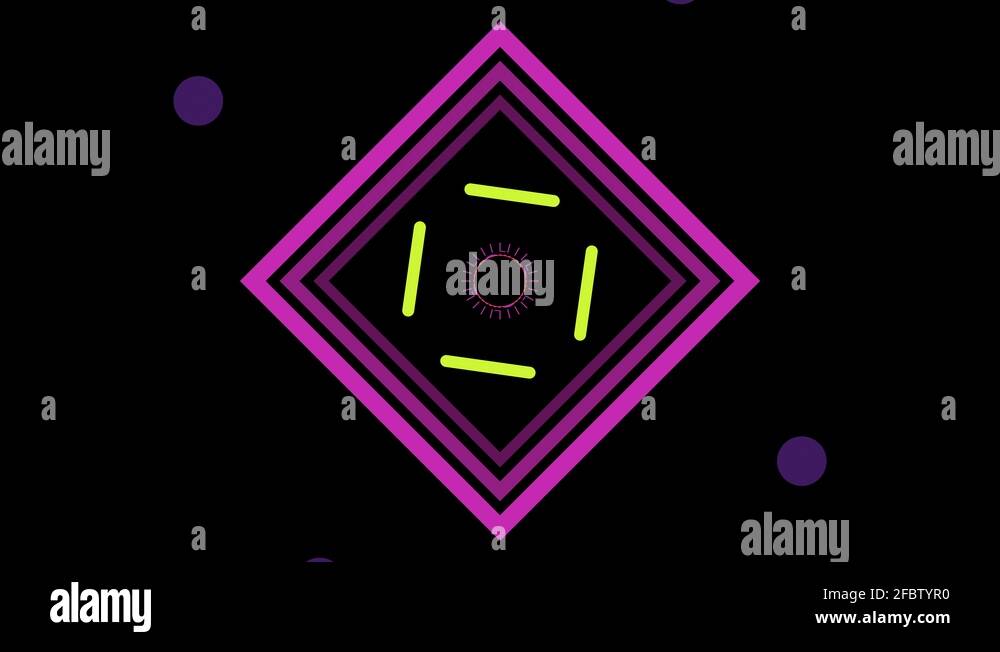 4k Retro Laser Beamer Show Animation of round forms in retro pastel ...