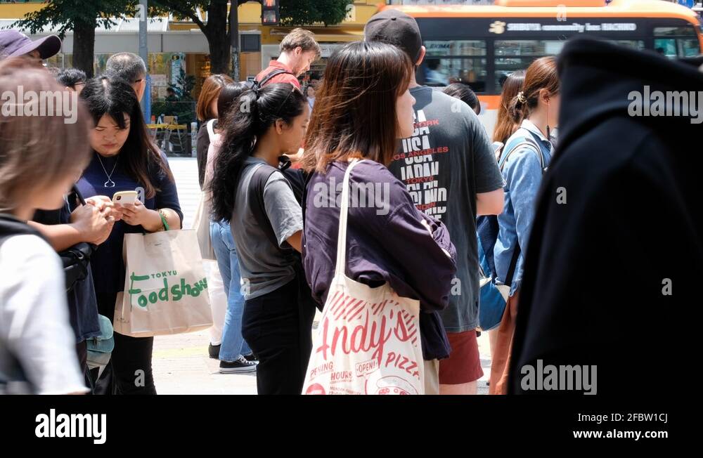 Pedestrian crowd shibuya scramble crossing Stock Videos & Footage - HD ...