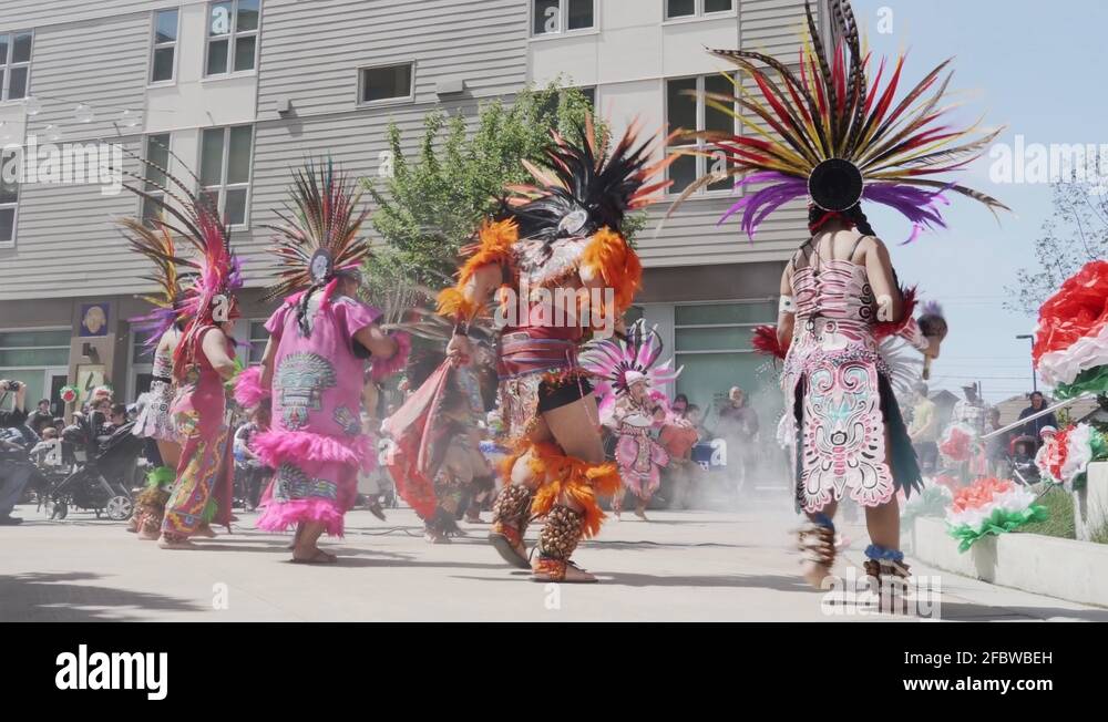 Ritual Dance Performers in Native Mayan Aztec Costumes and Amazing ...