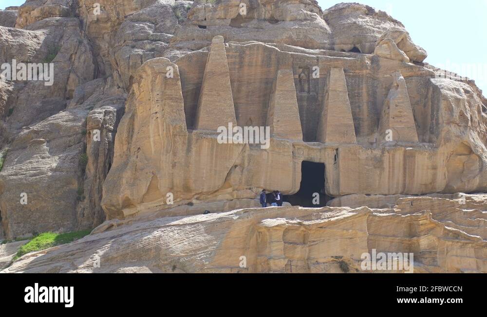The rock-cut architecture in Petra, Jordan Stock Video Footage - Alamy