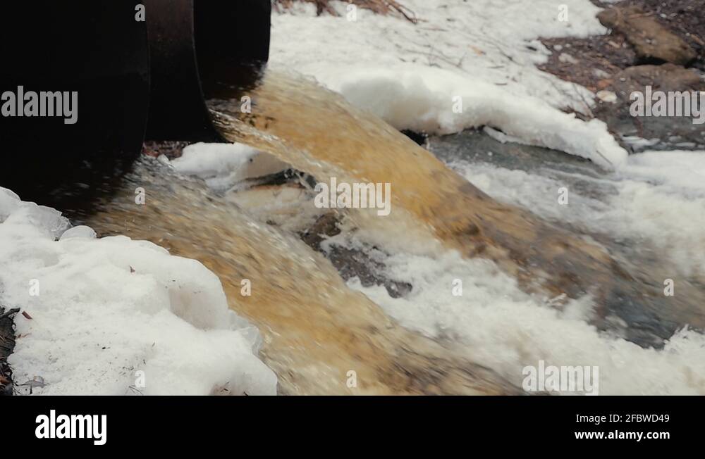 Drain pipes, environmental pollution. Drainage system flood protection ...