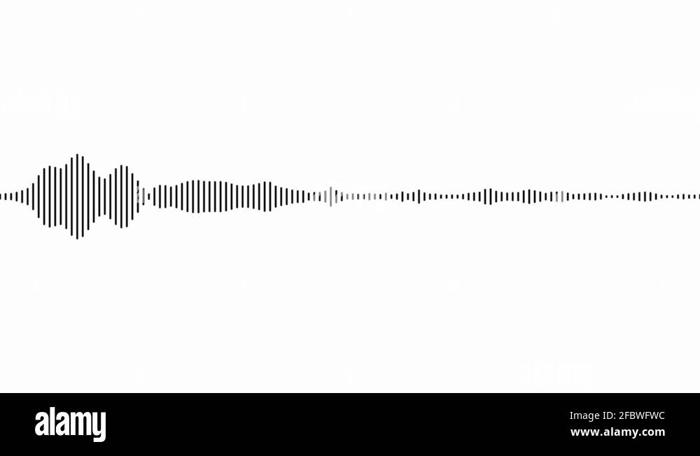 A simple black and white audio visualization effect Stock Video Footage ...