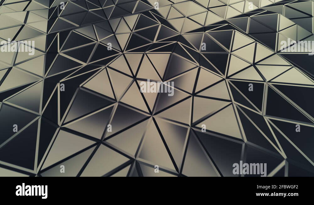 Low poly construction with sharp edges 3D render seamless loop ...