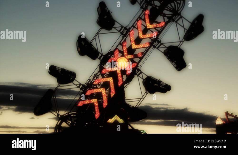 Rotating Carnival Ride Stock Video Footage - Alamy