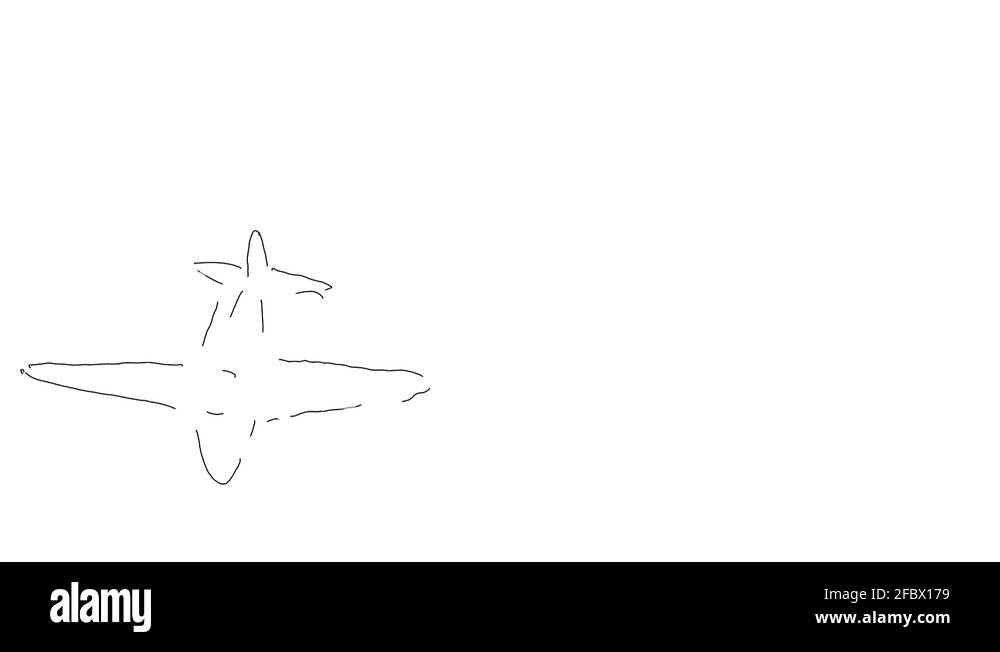 World War 2 Fighter Plane Flying Drawing 2D Animation Stock Video ...