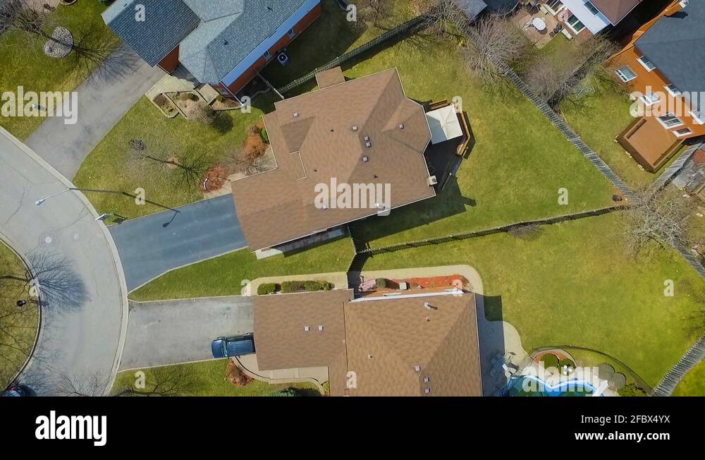 Elevated view of houses in residential suburbs Stock Videos & Footage ...