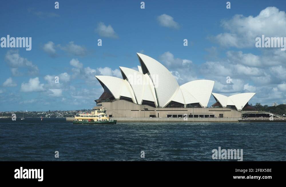Sydney - Sydney Opera House with boats. 4K resolution Stock Video ...