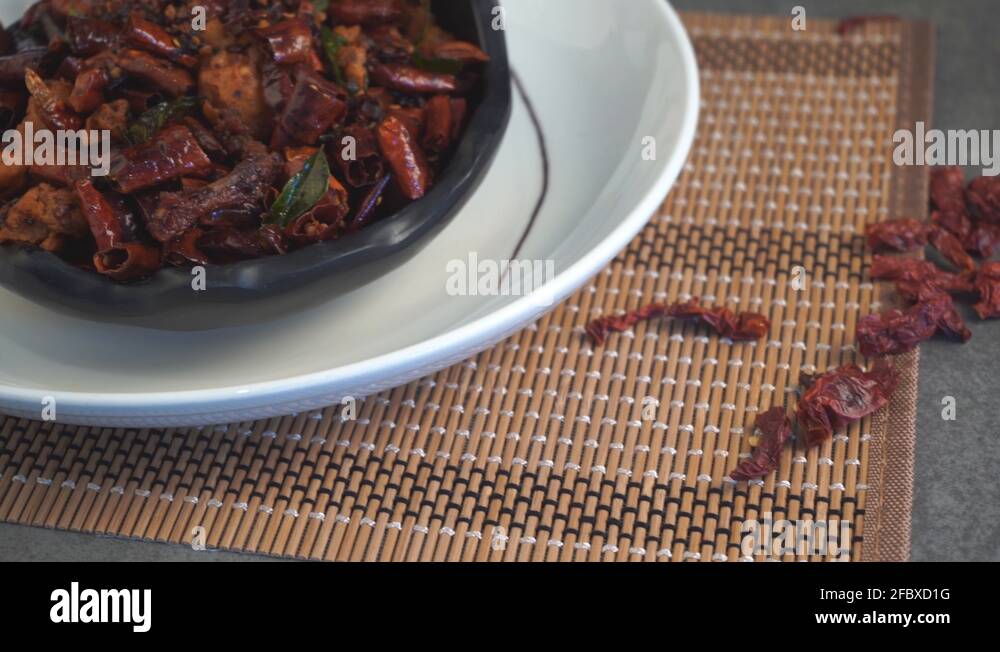 chinese chilli fried shrimp paste Stock Video Footage - Alamy
