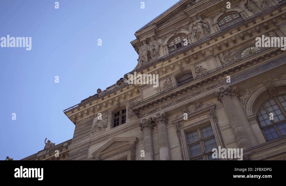 Clock facade louvre paris Stock Videos & Footage - HD and 4K Video ...