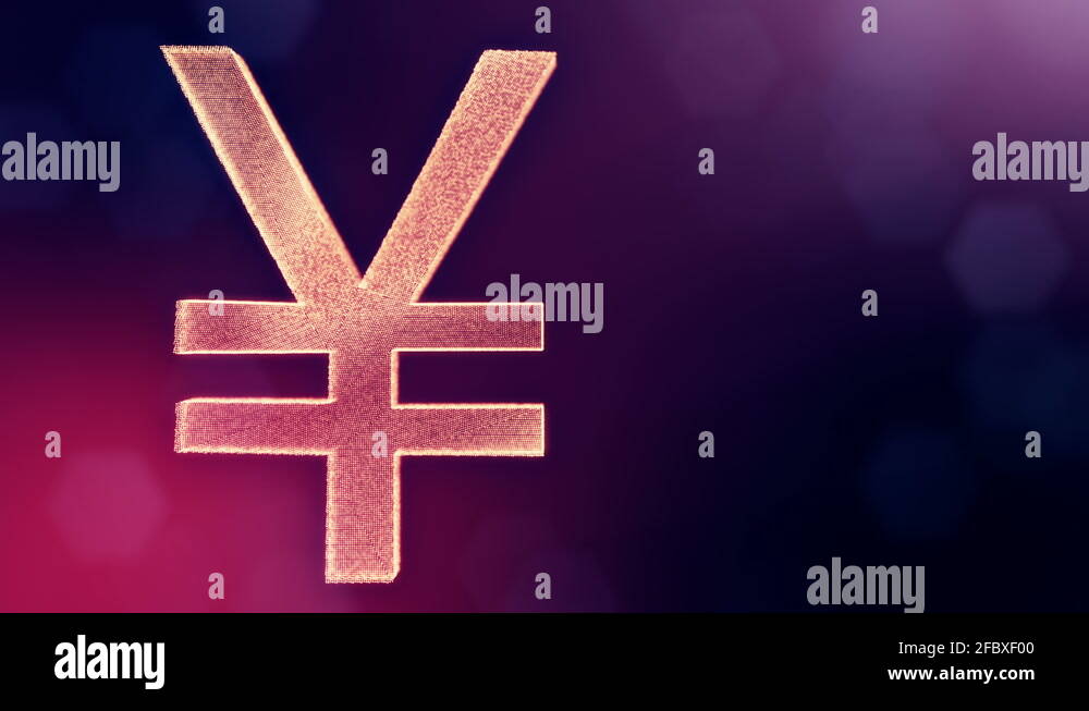 Animation icon or emblem of Japanese yen Logo.. Background made of glow ...