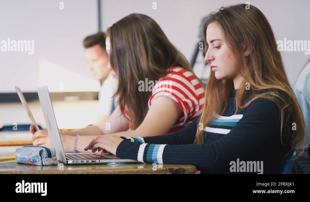 College students classroom laptops Stock Videos & Footage - HD and 4K ...