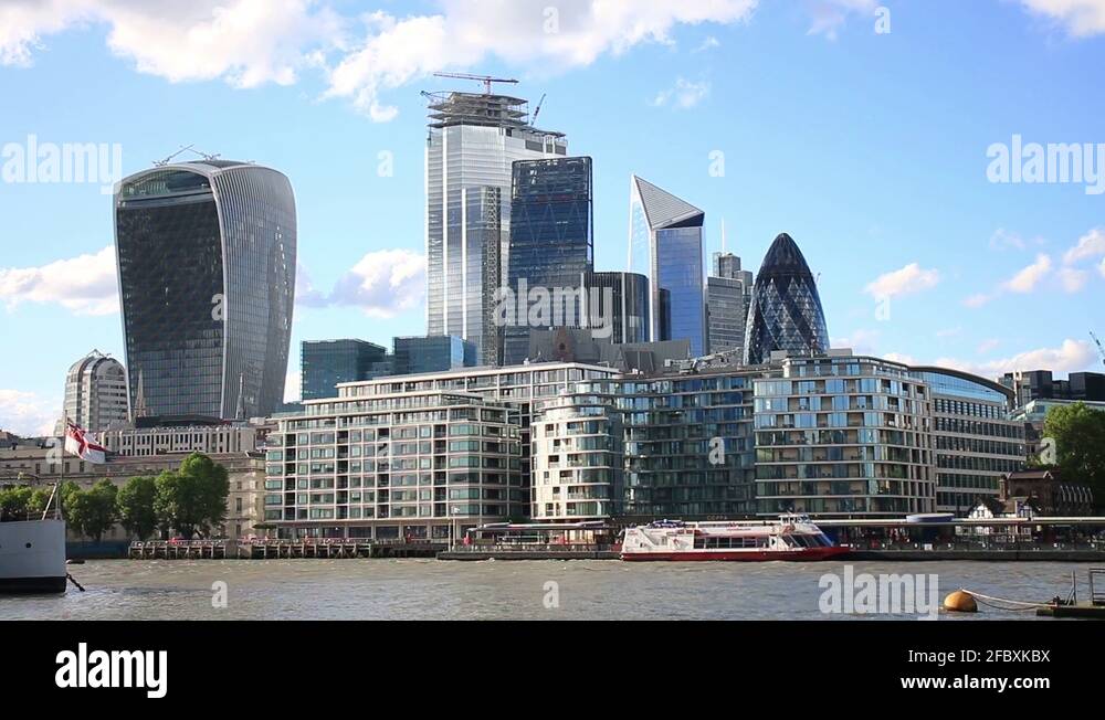 Uk united kingdom architecture modern skyline structure Stock Videos ...