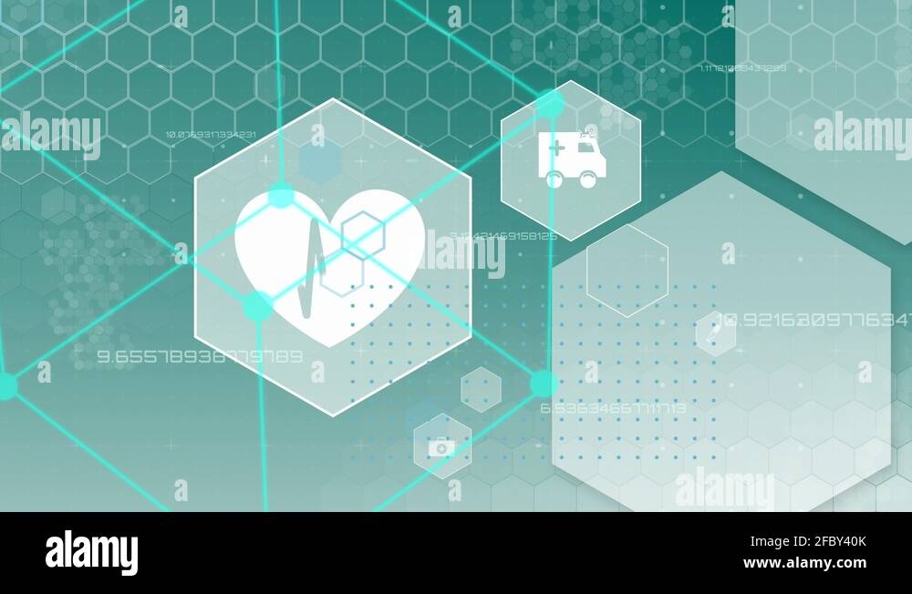 Ecg hexagon Stock Videos & Footage - HD and 4K Video Clips - Alamy