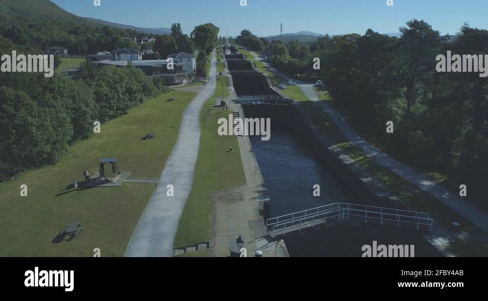 Caledonian canal aerial Stock Videos & Footage - HD and 4K Video Clips ...