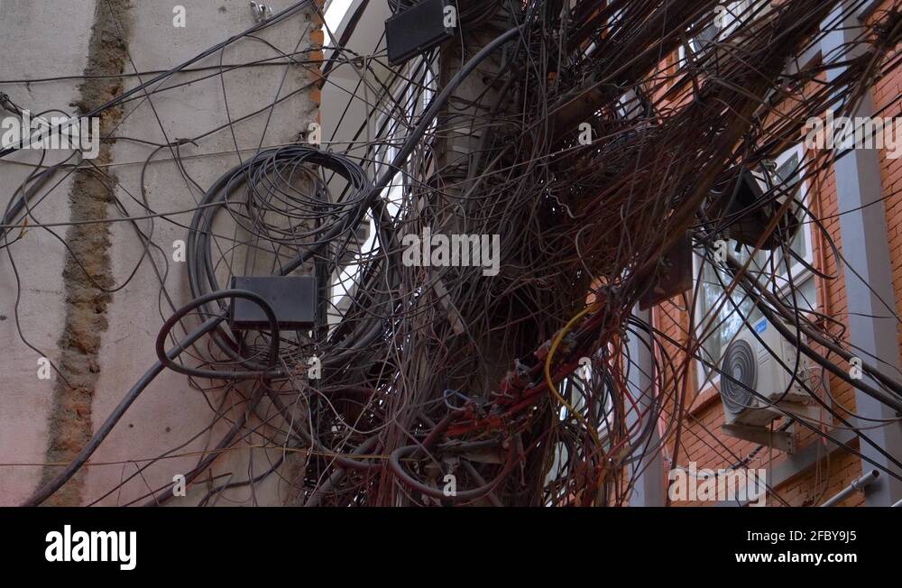 Tangled electricity cables Stock Videos & Footage - HD and 4K Video ...