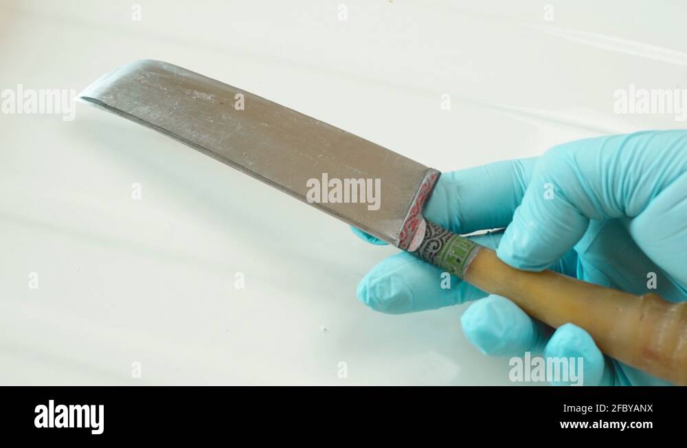 FBI forensic lab examination of handmade islamic murder dagger knife ...