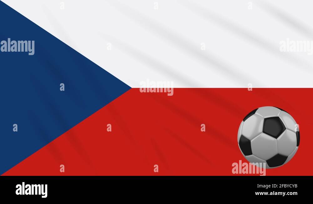 Czech flag waving and football rotates, loop Stock Video Footage - Alamy