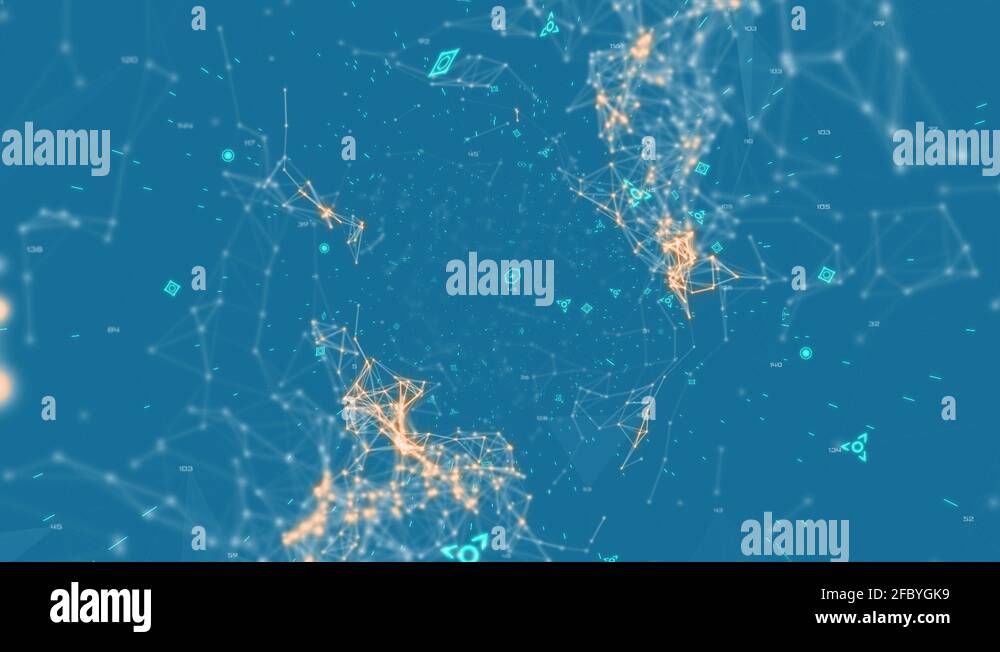 Asymmetrical lines and futuristic symbols Stock Video Footage - Alamy