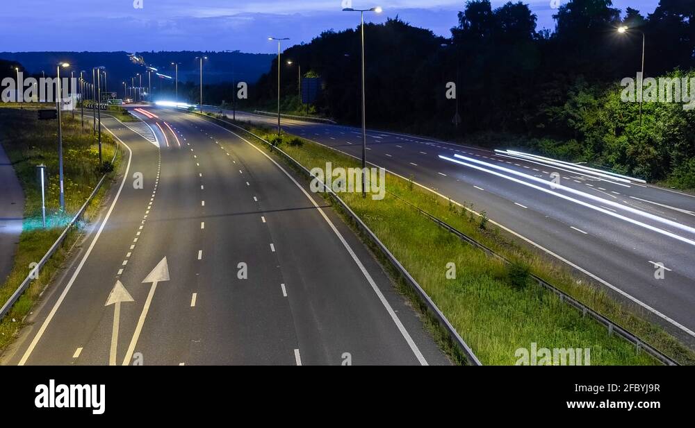 Dual carriageway at night Stock Videos & Footage - HD and 4K Video ...