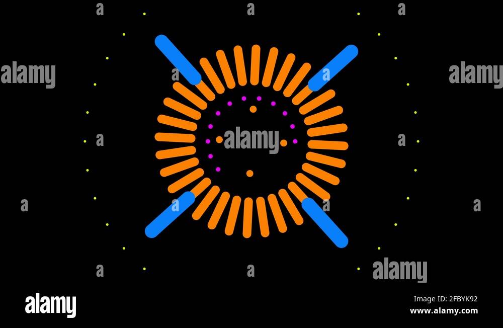 4k Retro Laser Beamer Show Animation of round forms in retro pastel ...