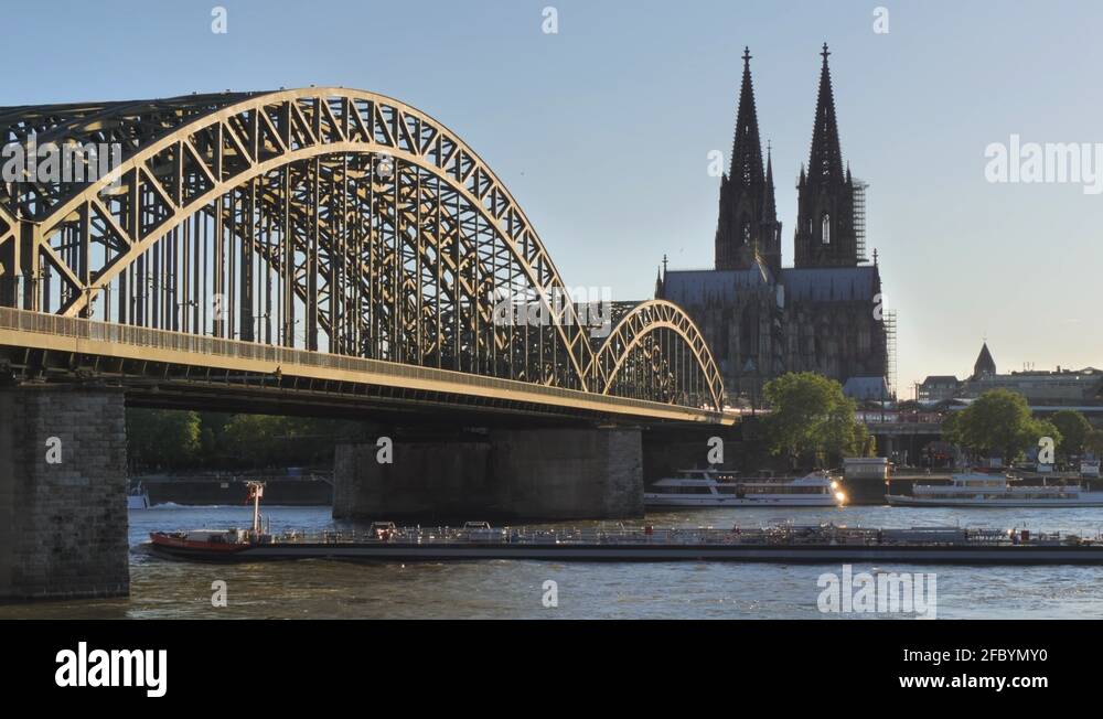 Cologne cathedral with hohenzollern bridge Stock Videos & Footage - HD ...