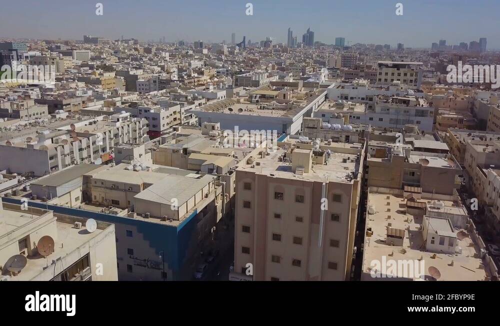Vertical reveal of Khobar city in the suwaiket area with the Khobar ...