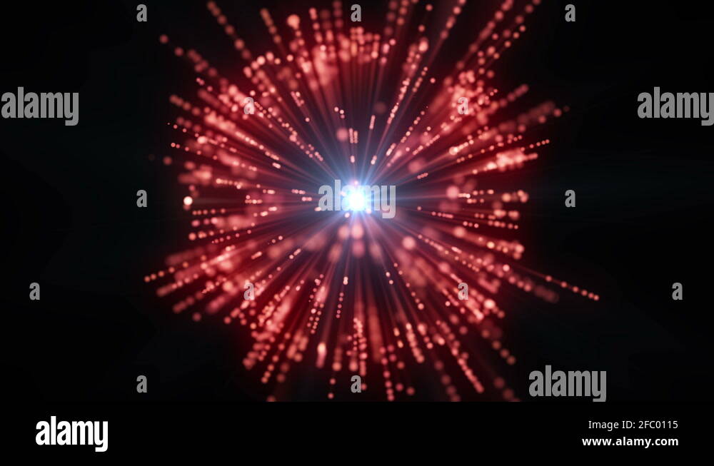 4K Animation of red explosion. Shockwave burst. Explode glowing ...