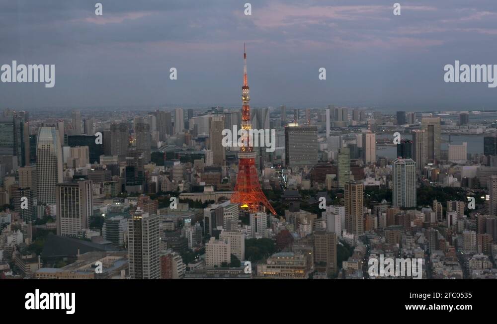 Landmark of Capital of Japan. Tokyo Communication and Observation Tower ...