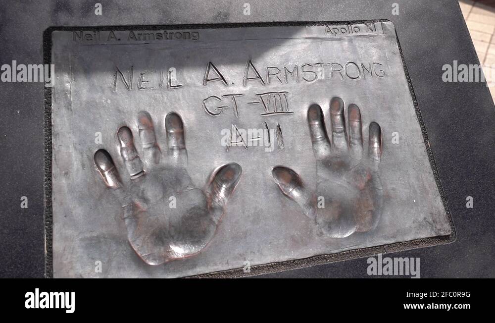 NASA Astronaut Neil Armstrong handprint and signature at Space View ...