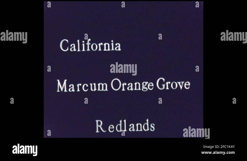 1960s: Intertitle card. Orange tree, mountains Stock Video Footage - Alamy